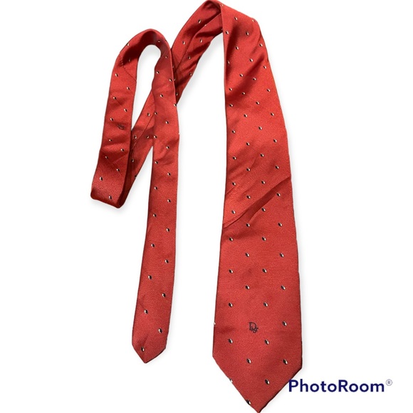 Dior | Accessories | Vintage Christian Dior Red Designer Tie | Poshmark